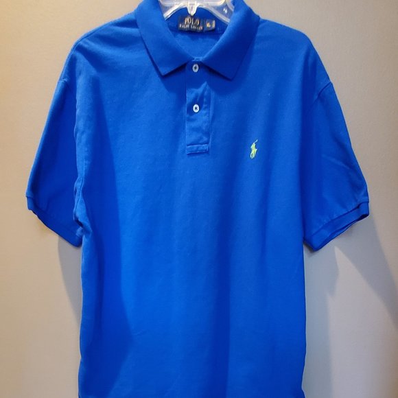 Polo Ralph Lauren | Shirts | Polo Royal Blue Green Logo Polo | Poshmark